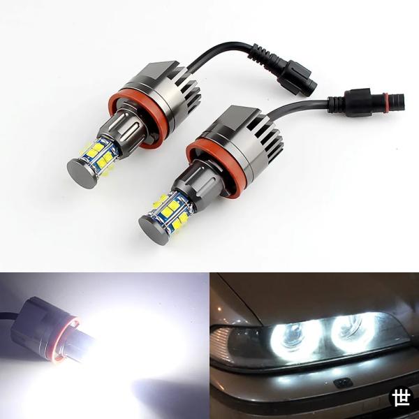 2X CANBUS H8 LED 120W エラーフリー エンジェルアイズ マーカーライト ヘッドライト ランプ 09-12 BMW 7シリーズ F01F02 740I、740LI、750I、750LI、760用