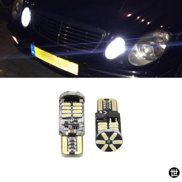 2X T10 194 168 W5W LEDバルブ サイドライト キャンバス メルセデスベンツ W202 W220 W124 W211 W222 X204 W164 W204 W203 W210 パーキングライト用