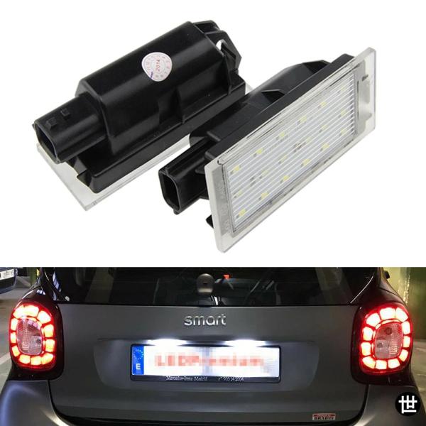 2個 車用 LED ナンバープレートライト SMART FORTWO FORFOUR 451 453 用 BENZ CITAN W415 OEM 部品番号 4159062300