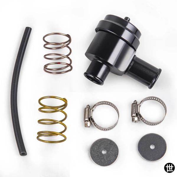 シルバー＆ブラック 25MM ブローオフバルブ ターボ ボブダンプバルブ VW GOLF BORA PASSAT GTI 20V 1.8T用