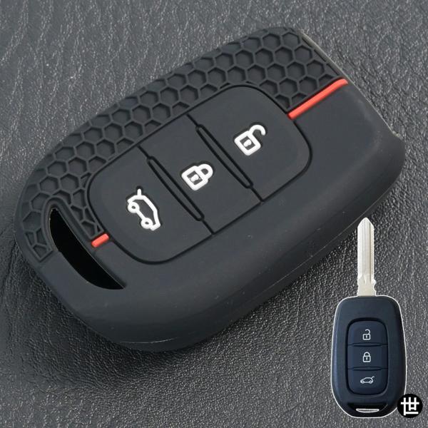 RENAULT KOLEOS MEGANE FLUENCE DACIA DUSTER LOGAN SANDERO 2020 2019 2018 シリコンキーフォブカバーケースシェルホルダー 3ボタン