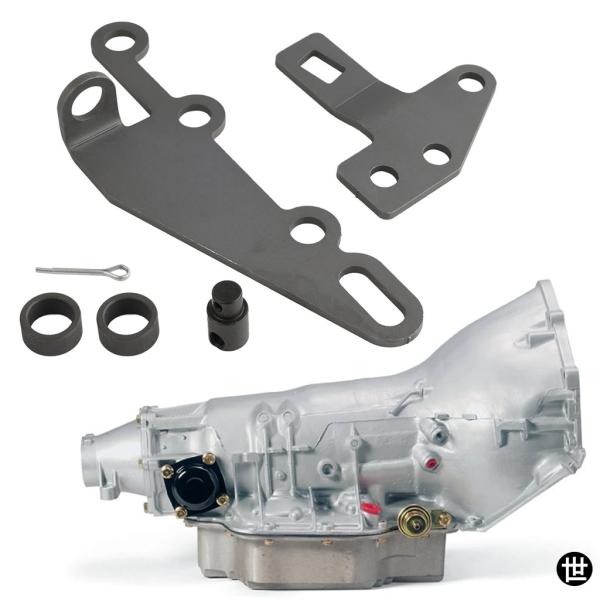 B/M オートマチックトランスミッション シフターケーブル ブラケット / シフトレバーキット 35498 ターボ TH400 TH350 TH250 200-4R 700R4 4L60E 4L80E用