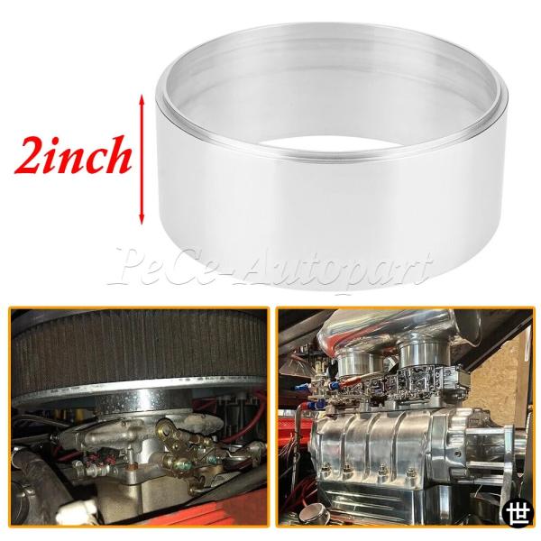 2インチ EDELBROCK HOLLEY RISER SBC BBC 350 454 FORD アルミエアクリーナースペーサーに適合