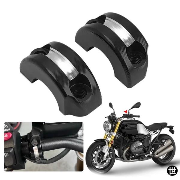 BMW RNINET R NINE T RNINE T 2013-2022 2019 2020 2021用 アルミハンドルバーマウントホルダー バックミラーハンドルバークランプカバー