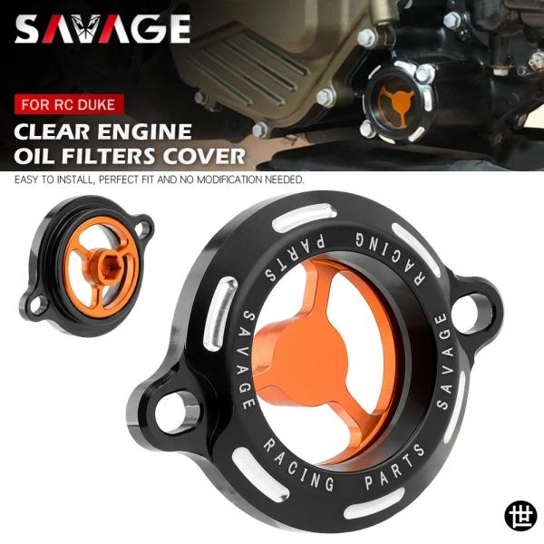 RC 125 200 250 DUKE 390 ADV EXC 500 XC-W 450 SX-F XC-F用クリアエンジンオイルフィルターキャップ バイクアクセサリー クリアネスカバー
