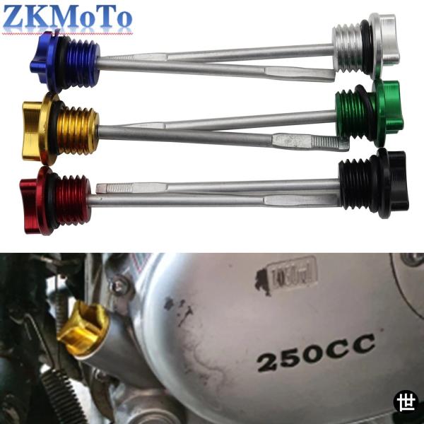 バイクエンジンオイルディップスティックフィラーキャッププラグエンジンクランクケースオイルレベルゲージホンダCRF50 125CC 140CC 150CC 200CC 250CC用