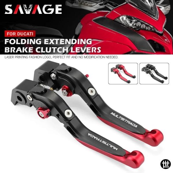 DUCATI MULTISTRADA V2S 1200SDVTENDURO 1260 GT 950 MTS 1200S用折りたたみ式クラッチブレーキレバー バイク用伸縮ハンドル