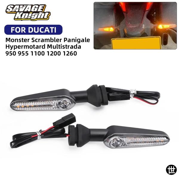 DUCATI SUPERSPORT 950 PANIGALE 955 1000 1100 HYPERMOTARD MULTISTRADA 698 950 V2 V4 S 2018-2024用LEDウィンカーインジケーター