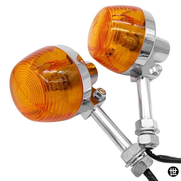 バイク用 10MM ウィンカーライト ホンダ XL100 C70 CT70 CT90 CB350 CM400 CB450 CB750 インジケーター フラッシャー ウィンカー アンバーランプ
