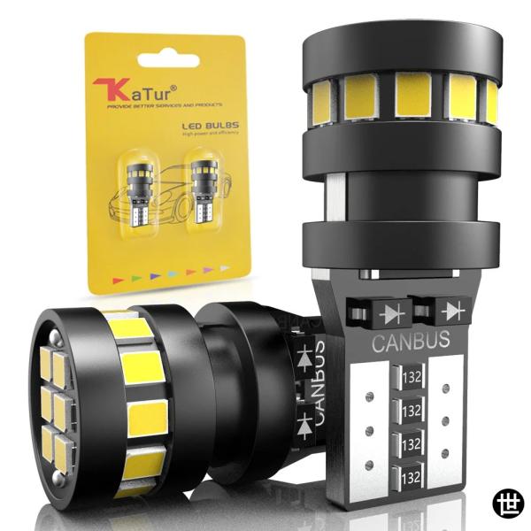 2X W5W T10 LED CANBUS エラーなし 5W5 12V 5W 750LM 超高輝度 車内サイドライト 194 3030 SMD オートバルブ ホワイト アンバー レッド