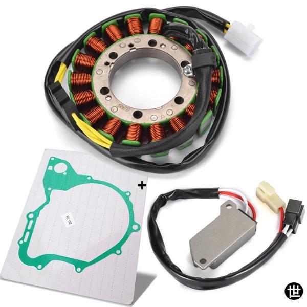 XV 400 500 535 ステーターコイル + レギュレーター レクチファイアー ガスケット付き ヤマハ XV400 XV500 XV535 ビラーゴ 400 500 535