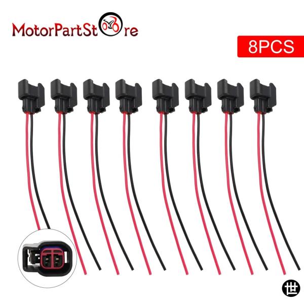 8個入り 燃料インジェクターコネクタ プラグワイヤ ピグテール EV6 EV14 LS2 LS3 フォード F150 F250 F350 フォーカス マツダ 3 6 リンカーン スズキ マスタング用
