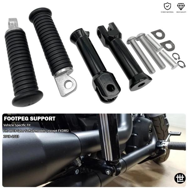 ハーレー ブレイクアウト 114 FXBRS デラックス FLDE ファットボブ FXFBS FLFBS ヘリテージクラシック FLHCS リアフットレスト用パッセンジャーフットペグサポートキット