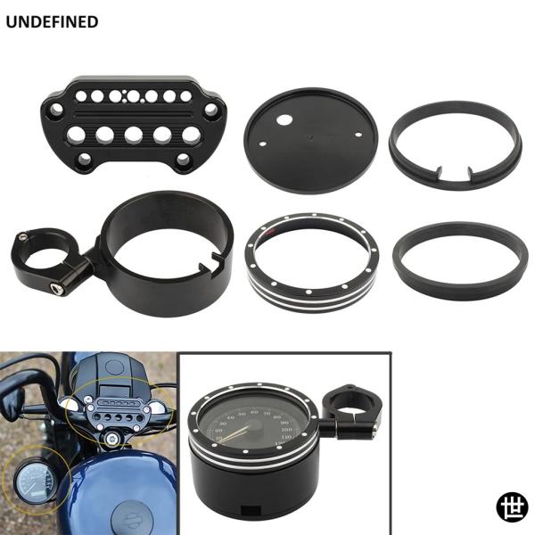 ハーレーダビッドソン スポーツスター XL883 XL1200 1995-2015 用 バイク用サイドマウント計器スピードメーターブラケットインジケーターハンドルバートップクランプ