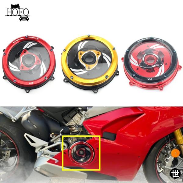 バイクエンジンクリアクラッチカバープロテクターガードプレッシャープレートDUCATI PANIGALE V4 S SPECIALE STREETFIGHTER V4用パーツ
