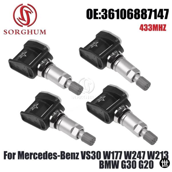 メルセデス・ベンツ VS30 W177 W247 W213 BMW G30 G20 6887140-01 36106887147 36106872774 用 TPMS タイヤAIR圧センサー 4個セット A0009052102