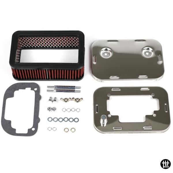 SHERRYBERG FAJS AIR エアクリーナー EMPI WEBER DELLORTO CARB キャブレター 3236 DGEV DGV DGAV 38DGES DGAS 用 クローム エアフィルター 65MM