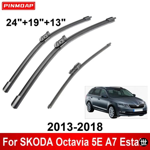 SKODA OCTAVIA 5E A7 ESTATE 2013-2018 用 12346個入り フロントリアワイパーブレード ブラシ 自動車アクセサリー 2015 2016 2017