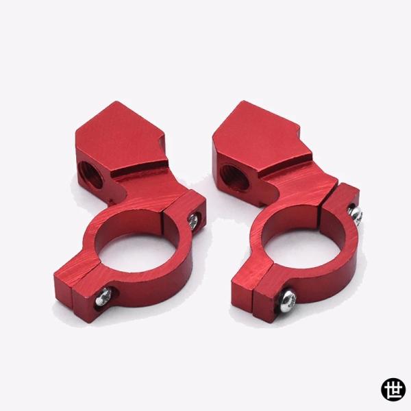 USER-X 汎用用 アルミニウム バイク用リアビュー ハンドルバー ミラー マウント ホルダー アダプター クランプ ベース ブラケット スタンド ブラック レッド ブルー