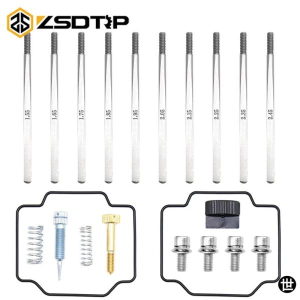 ZSDTRP 2ストローク LECTRONキャブレター計量ロッド、ガスケット、チューニングツール、高速給油スクリュー、アイドル調整スクリューキット