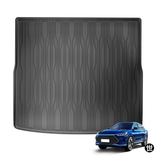 BYD SONG PLUS EVDMI SEALION 6、BYD SEAL U 2021-2024用カーカーゴライナートランクパッドTPE 3Dアクセサリーブラック