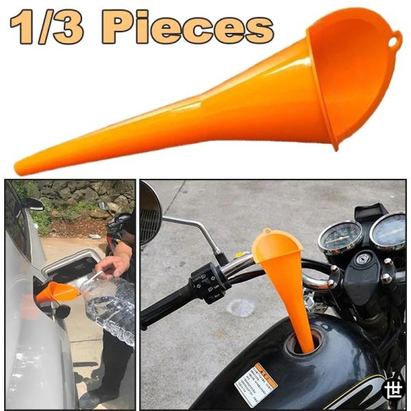 自動車用ガソリンオイル燃料漏斗ロングステム自動車バイク給油ツール飛沫防止ハンズフリープラスチックオイル漏斗自動車アクセサリー
