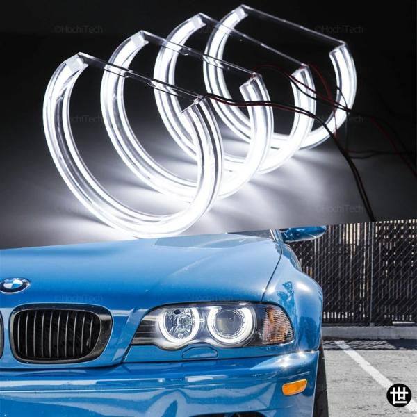 BMW 3 5 7シリーズ E36 E46 E39 E38 318tds 730iL 735i 320i 530i 540i用 デイライトクリスタル DTMスタイルリング アクリルエンジェルアイ