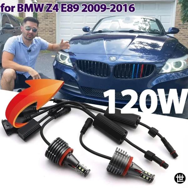 BMW Zシリーズ E89 Z4ロードスター sDrive35is GT3 GTE 2009-2016用 120W 6000K CanbusエラーフリーLEDエンジェルアイマーカーライトバルブ