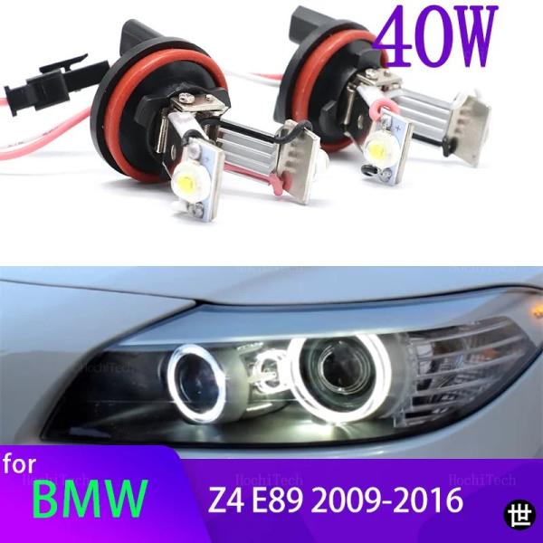 LEDカーエンジェルアイマーカーライトバルブ、エラーフリー、BMW Zシリーズ E89 Z4ロードスター sDrive35is GT3 GTE 2009-2016用、40WホワイトH8