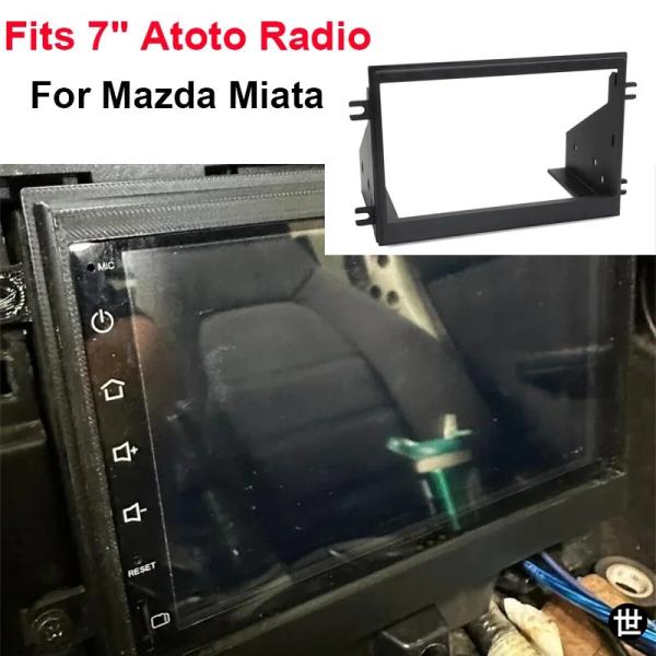 Atoto ラジオフレーム NA Miata / MX5 コンソール 1989〜1997年式対応 マツダ Miata NA ダブル DIN ヘッドユニット ベゼル | 2DIN | 7インチ対応