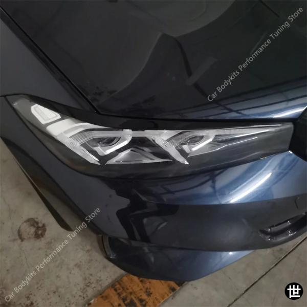 BMW G20 G21 3シリーズ 318i 320d 320i 330e 330i 330d M340i 2022 2023 Lci チューニング用 ABS 光沢ヘッドライト イービルアイブロウ アイリッド 2個