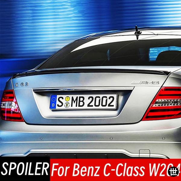 2007-2014年式メルセデスベンツCクラスW204 C180 C200 C220 C260 C300用リアトランクリッドブーツダックテールリップスポイラーウィングカーアクセサリー