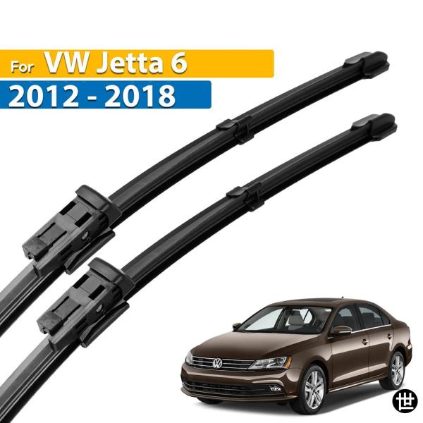 LHD フロントワイパーブレード VW ジェッタ 6 MK6 A6 パサート CC 2012 - 2018 フロントガラス/フロントガラス/ウィンドウブラシ 24インチ/19イン