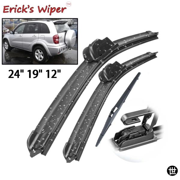 フロント＆リアワイパーブレードセット トヨタ RAV4 XA20 2000 - 2005 フロントガラス/フロントガラス/ウィンドウブラシ 24インチ+19インチ+12イ