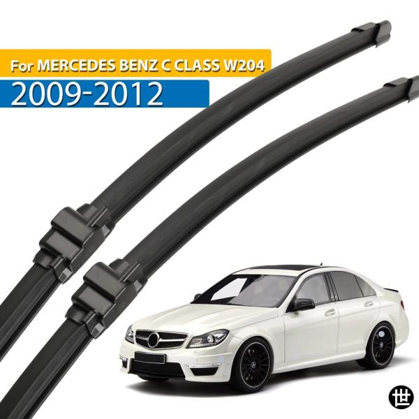LHD フロントワイパーブレード メルセデスベンツ Cクラス W204 2009 - 2012 フロントガラス/フロントガラス/ウィンドウブラシ 24インチ+24インチ