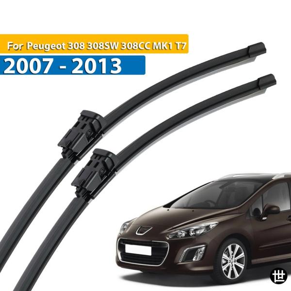 LHD フロントワイパーブレード プジョー 308 308SW 308CC MK1 T7 2007 - 2013 フロントガラス/フロントガラス/ウィンドウブラシ 30インチ+26イン