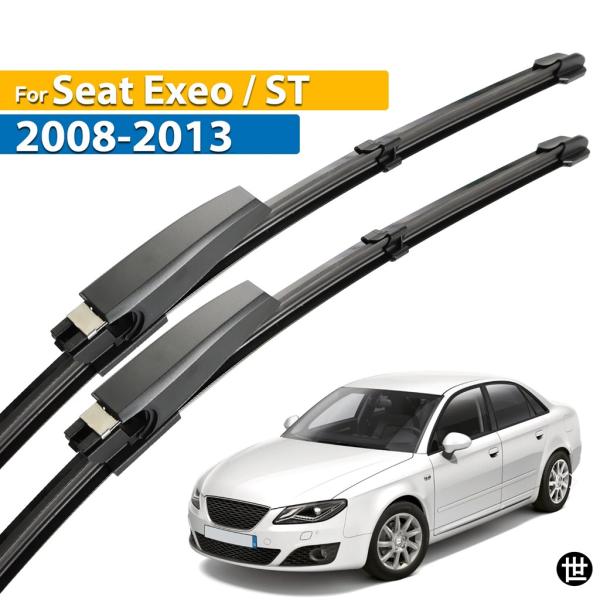LHD フロントワイパーブレード Seat Exeo / ST 2008 - 2013 用 フロントガラス フロントガラス クリーン ウィンドウ カー レインブラシ 22インチ+