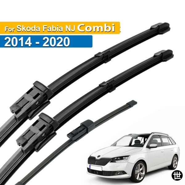 LHD フロント＆リアワイパーブレードセット Skoda Fabia Combi Estate 2014 - 2020 フロントガラス/フロントガラス/ウィンドウ 24"16"16"