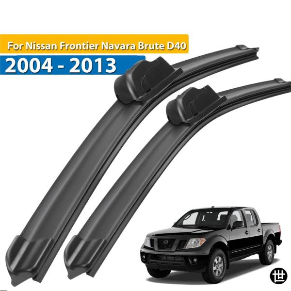 LHD フロントワイパーブレード 日産フロンティア ナバラ ブルート D40 2004 - 2013 フロントガラス フロントガラス クリーンウィンドウ 24インチ+