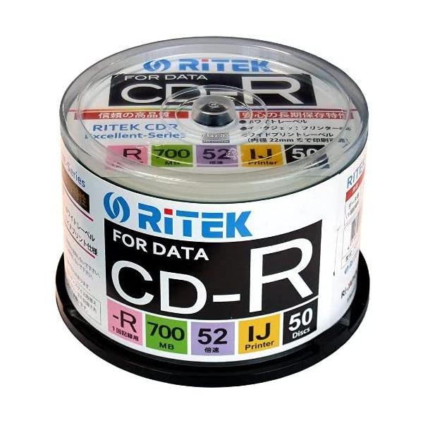 【メーカー】RITEK CORPORATION【印刷面】＊インクジェットプリンタ対応ホワイト＊印刷範囲　22ｍｍ-118ｍｍ【特長】*光ディスクメーカー最大手RITEK社製造。*インクジェットプリンタ対応ホワイトレーベル / 盤面ロゴあり ...
