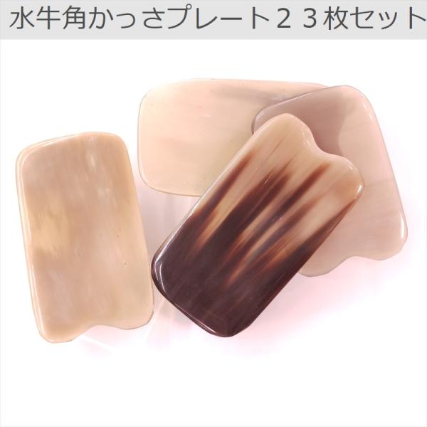 かっさマッサージプレート、かっさ板と呼ばれる、ヤクの角を平たく削って作ったマッサージ板です。「EHE263 四角凹型」として販売していたかっさプレートの23枚セットです。黒水牛角ではなく白ヤクの角を使っているので、綺麗な色合いの物も多いです...