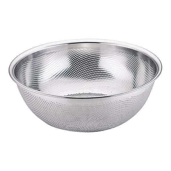 [ 外径:425 x H170mm ]18-8ステンレス 穴径:2.2mm画像は全サイズ全て同じ画像を使用しています。サイズによって、形状などに若干違いがある場合がございます。予めご了承ください。フチがカーリング(フチ巻)になっていないため...