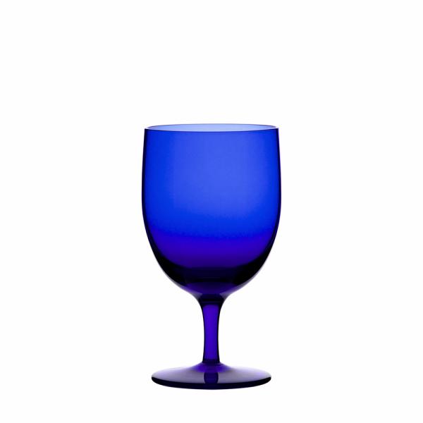 青いガラスのゴブレットです。サイズ：径75×高143mm容量：310cc　生産国：日本素材：ソーダガラス種類：ゴブレット箱なしのため、割れないよう緩衝材に包み、梱包します。