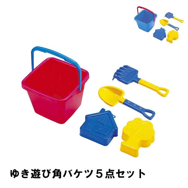 バケツの中に、スコップ、熊手、押型２個がついた、かわいい雪遊びセットです。▼ 製品サイズ約縦20×横20×高さ16cm▼ 重量約340g▼ 材料ポリエチレン▼ 内容バケツ1、クマデ1、スコップ1、押し型2▼ 生産国日本▼ カラーピンク,サッ...