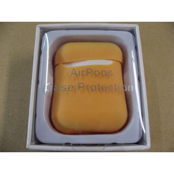 【色褪色】 アイキューラボ AirPods(エアーポッズ)用 スマートシリコンカバー オレンジ APSMSORポータブルオーディオ iPodアクセサリー