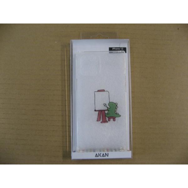 AKAN　ROA iPhone 12 Pro Max 6.7インチ対応ソフトスクウェアケース おしごとザウルスー画家 グリーン AK19228I12PM