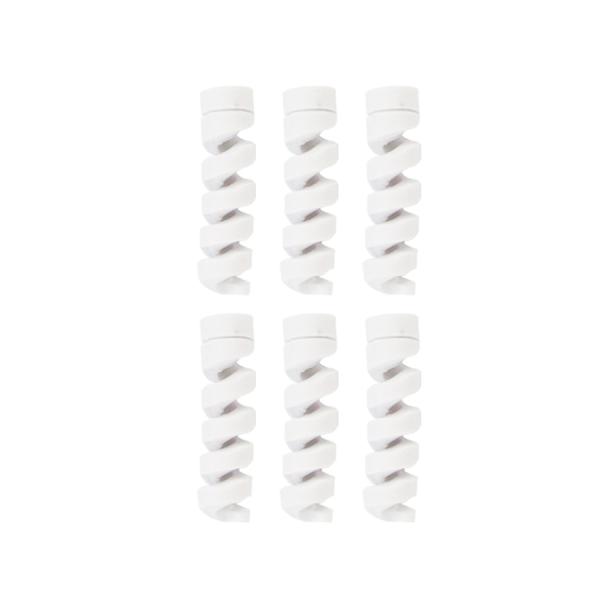 ケーブルプロテクター 6個セット スパイラル プロテクター 保護 カバー ゴム 断線防止 android iPhone Lightning ...