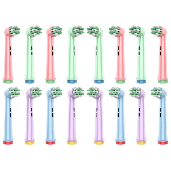 【発売日：2025年12月09日】・子供用のやわらかブラシ 16本【歯ブラシ対応機種】  ※iOシリーズ 、クロスアクションパワー、ソニックコンプリート使用できません。ブラウン オーラルB 電動歯ブラシ全機種で使用可能です。対応機種： D3...