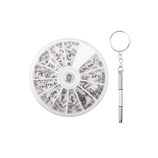 ・小ねじ10種類セット（ドライバー付き）・素材：ステンレス、プラスチック　【セット内容】・ネジ120個　（サイズ：M1.2ナット、M1.4ナット、M1*3.6、M1.2*3.6、M1.4*2.4、M1.4*2.6、M1.4*2.8、M1.4...