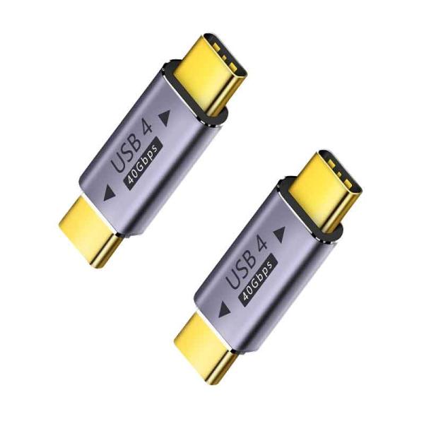 ・USB-TypeC（オス）⇔USB Type-C（オス）・USB - USBアダプターの伝送速度は最大40GbpsでUSB3.0/2.0/1.1バージョンとの下位互換性があります。・USB 4.0のケーブルの長さが足りない場合に中継コネク...